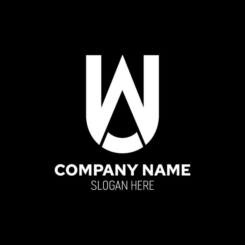 UW LETTER LOGO - MasterBundles