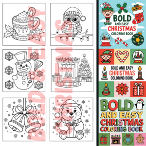 Bold and Easy Christmas Coloring Pages - MasterBundles