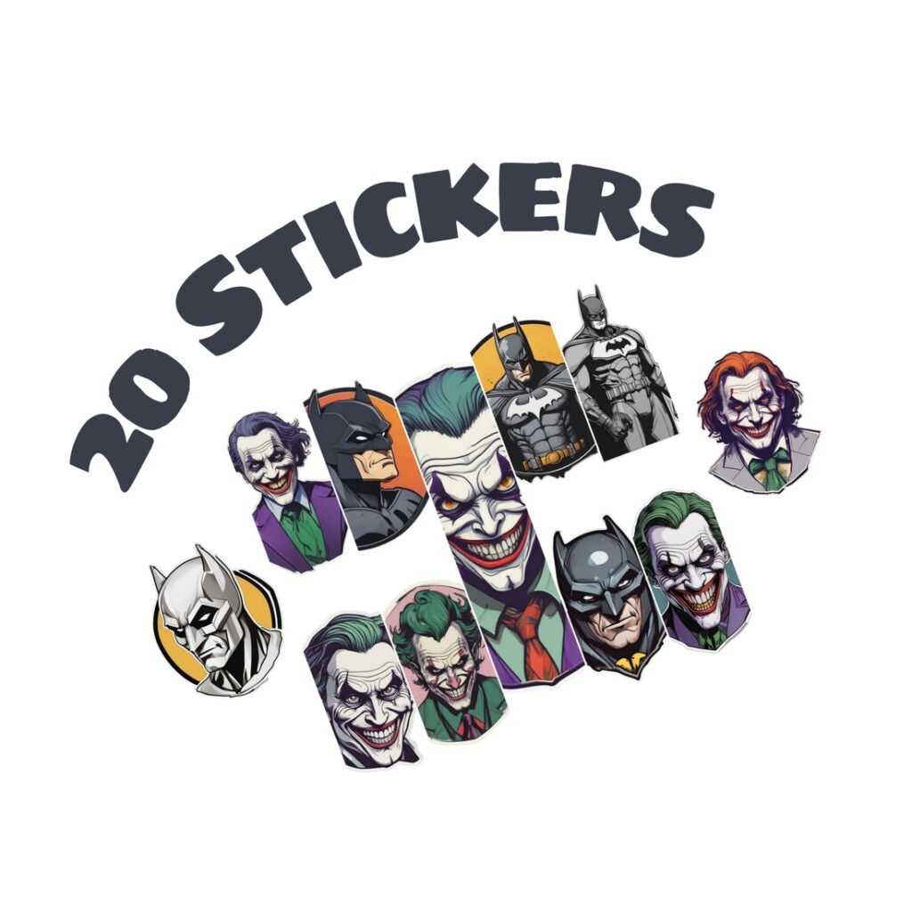 Joker+Batman Stickers Bundle - MasterBundles