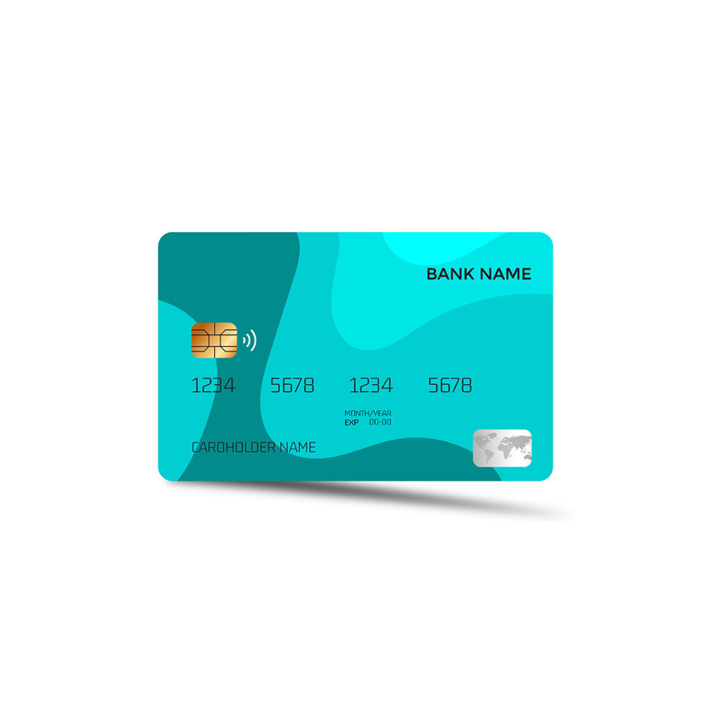 Abstract Teal ATM Card Design Template - MasterBundles