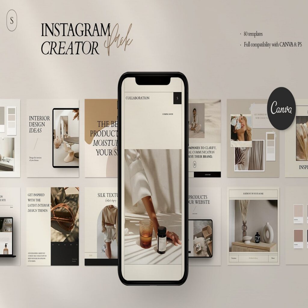 CANVA & PS 80 Instagram Creator - MasterBundles