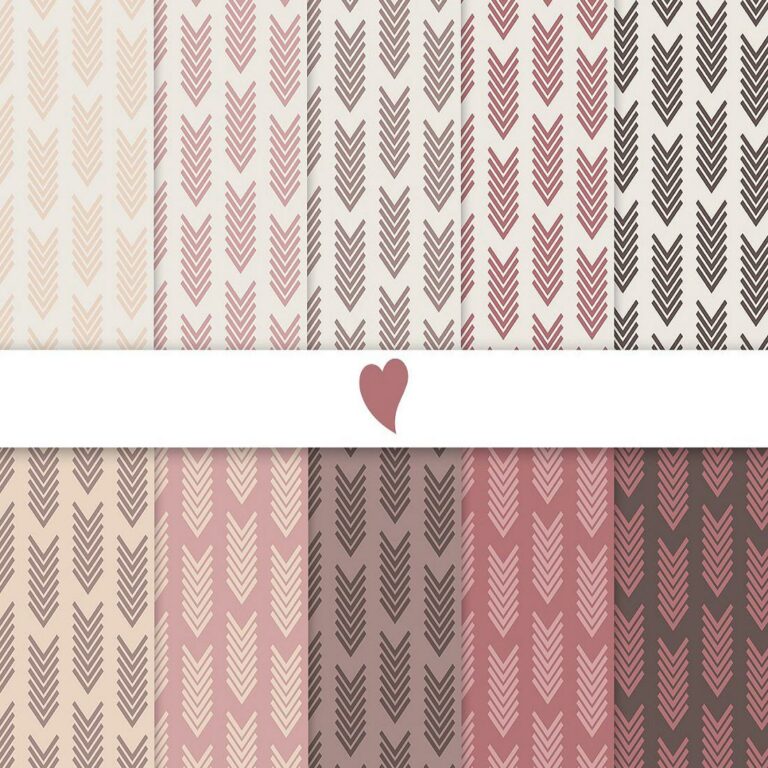 Raspberry and Coco seamless paper patterns - MasterBundles