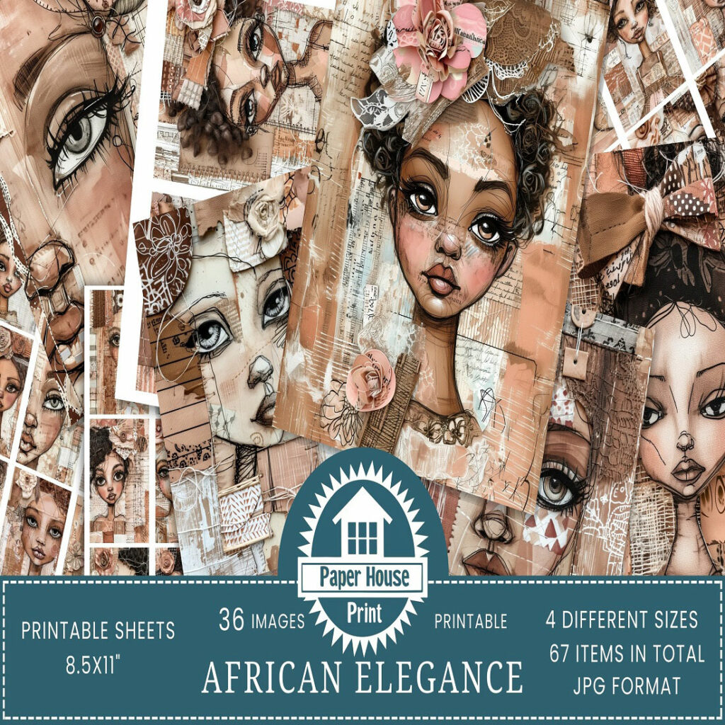 African American Girls Mixed Media Papers - MasterBundles