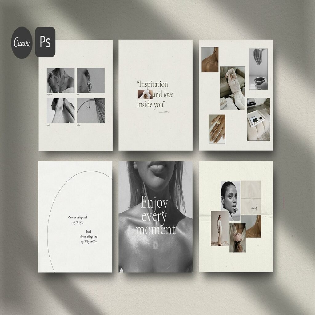 CANVA & PS Paper love Instagram pack - MasterBundles