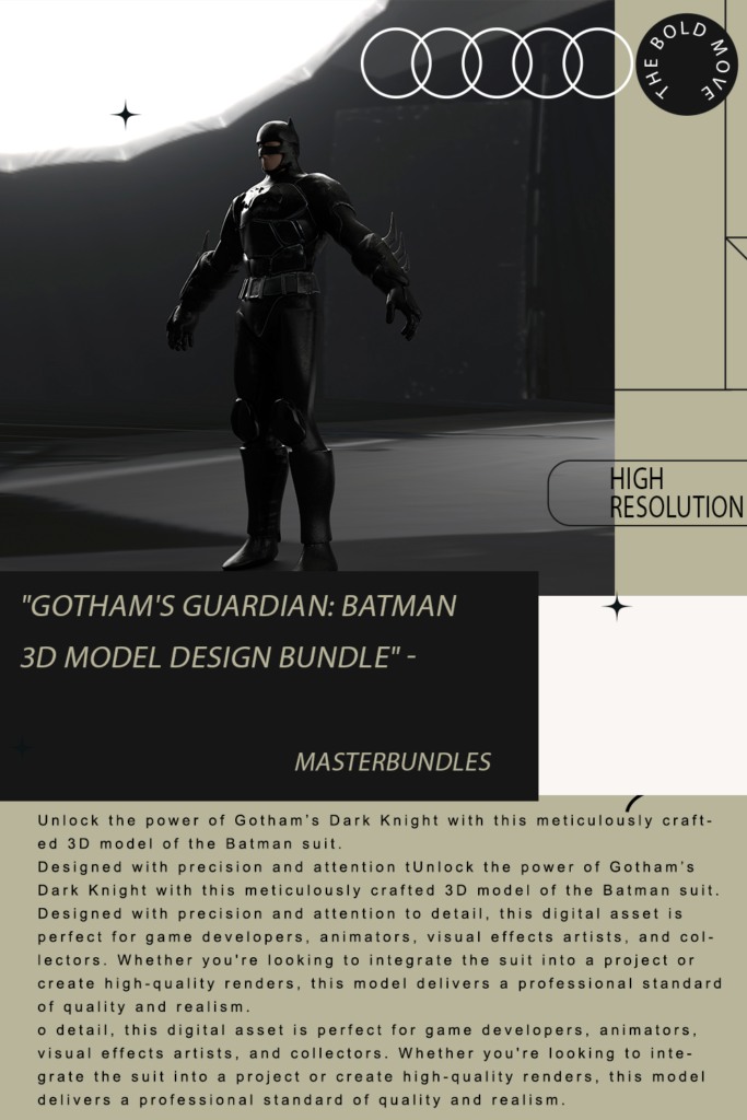 "Gotham's Guardian: Batman 3D Design" - MasterBundles