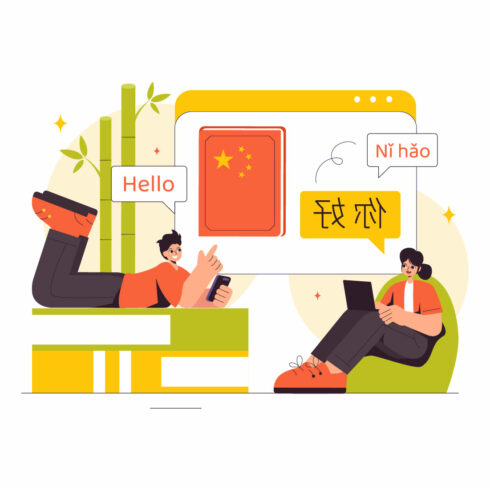 9 Learn Chinese Language Illustration - MasterBundles