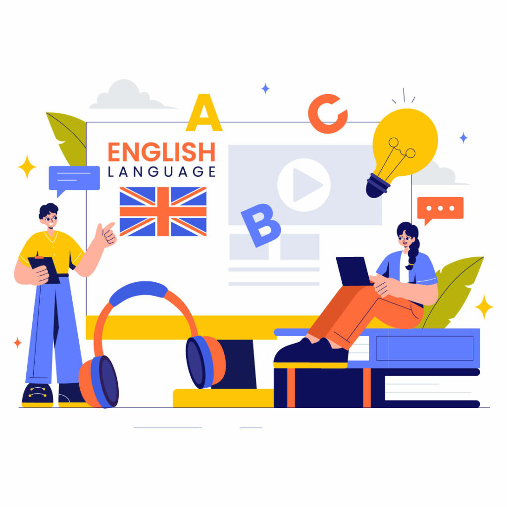 12 English Language Learning Illustration - MasterBundles