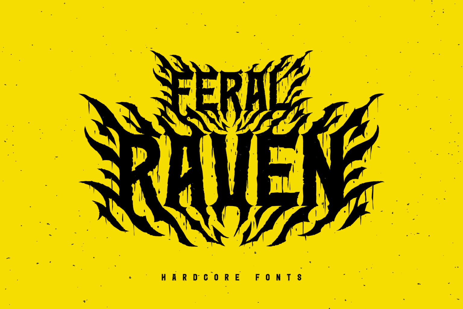 Feral Raven - Hardcore Font - MasterBundles