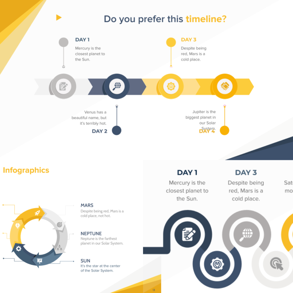 Yellow Abstract Business Presentation - MasterBundles