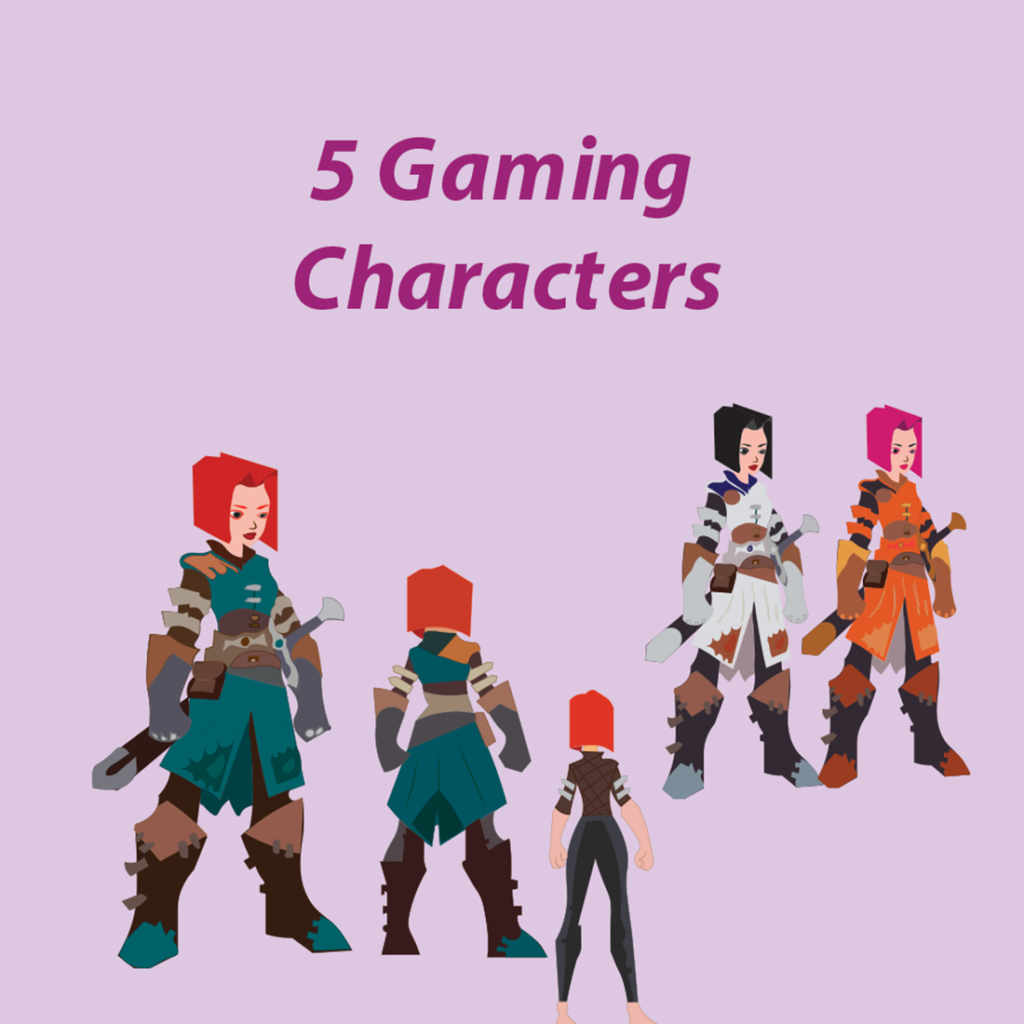 Stylized gaming characters - MasterBundles