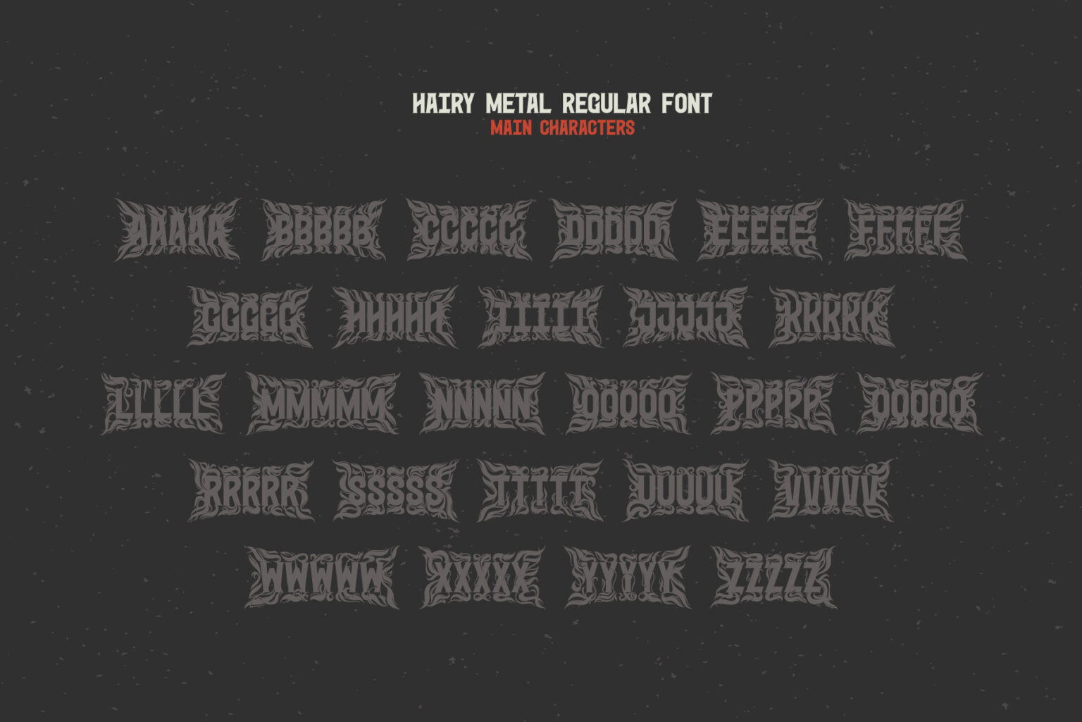 Hairy Metal — Hardcore Font - MasterBundles