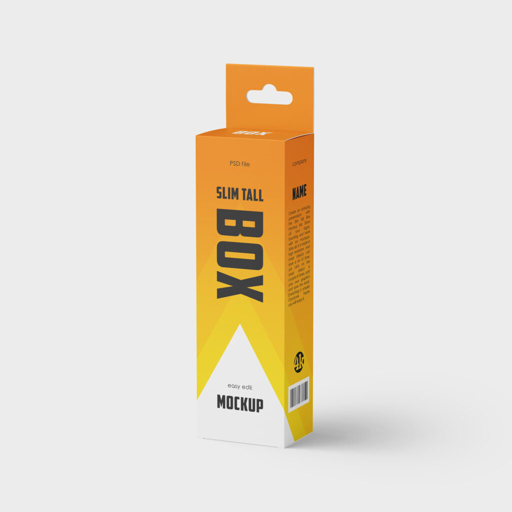 Slim Tall Box Mockup Set - MasterBundles