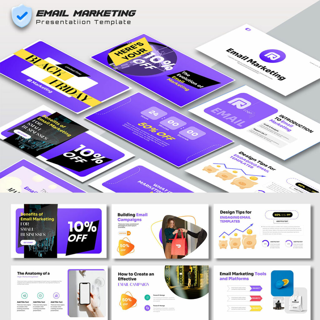 Email Marketing Presentation Template - MasterBundles