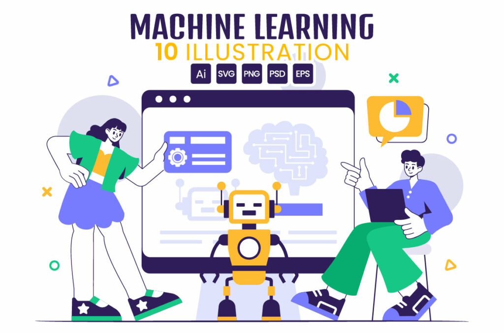 10 Machine Learning Illustration - MasterBundles