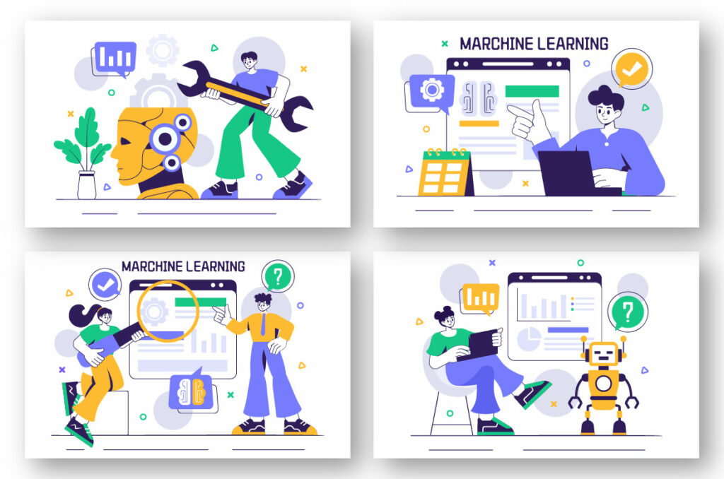 10 Machine Learning Illustration - MasterBundles