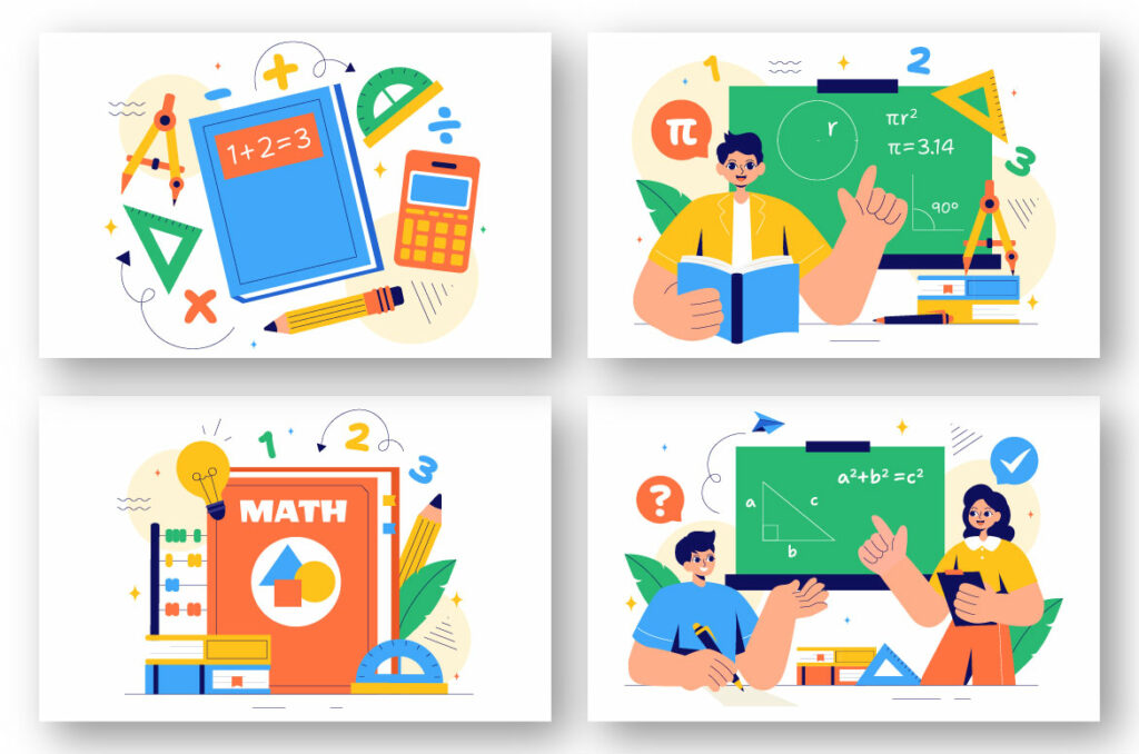 9 Mathematics Learning Illustration - MasterBundles