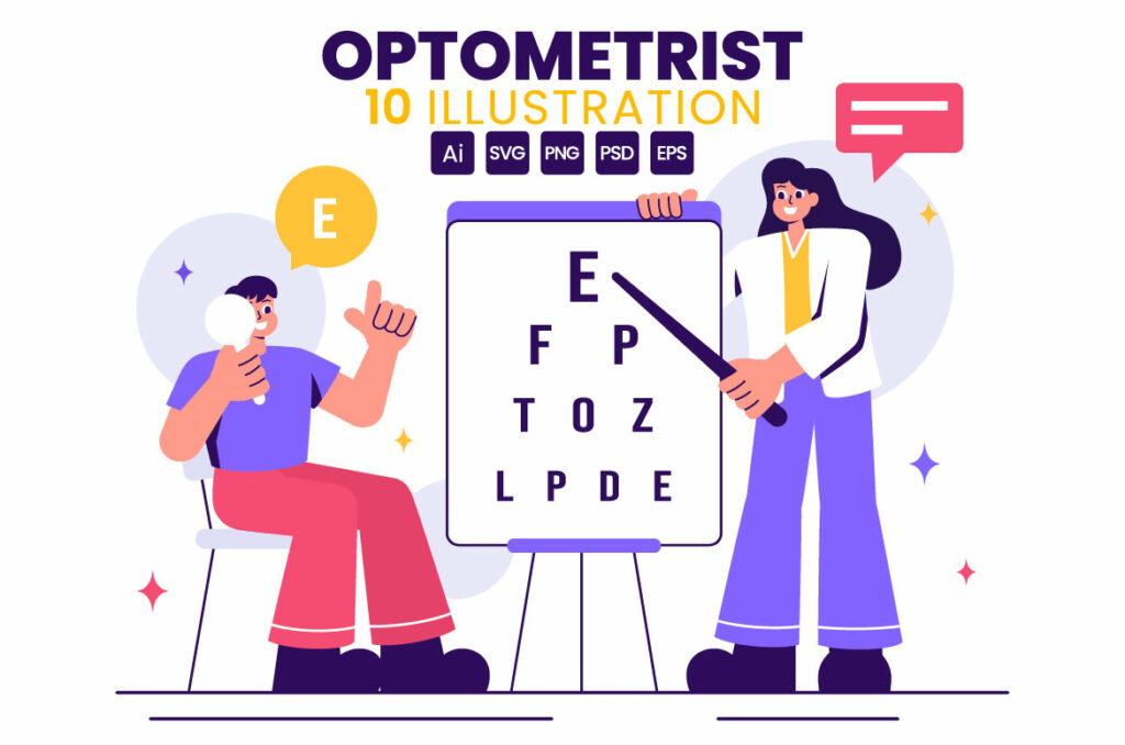 10 Professional Optometrist Illustration - MasterBundles