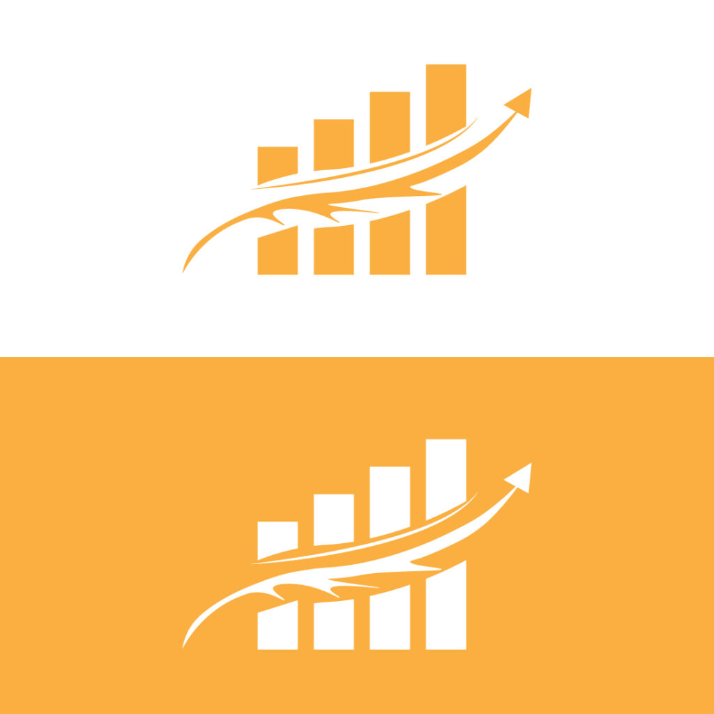 A Business growth logo with chart for your business and company brand ...