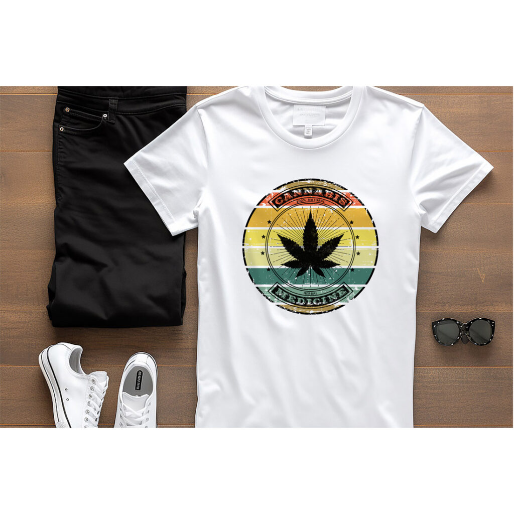 Cannabis Leaf - Retro Weed Graphic - MasterBundles