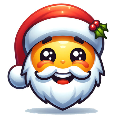 Santa emojis with a jolly smiles and twinkling eyes bundles - MasterBundles