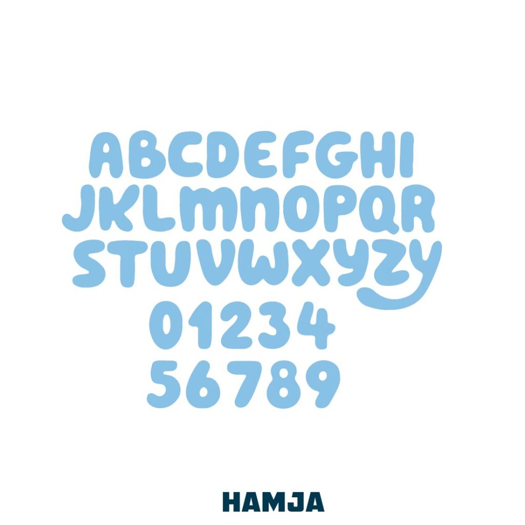 Bluey Font SVG, Bluey Font OTF, Bluey letters SVG, Bluey Alphabet SVG ...