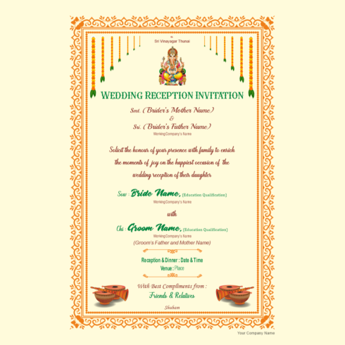 WEDDING CARD WITH COVER - TEMPLATE - MasterBundles