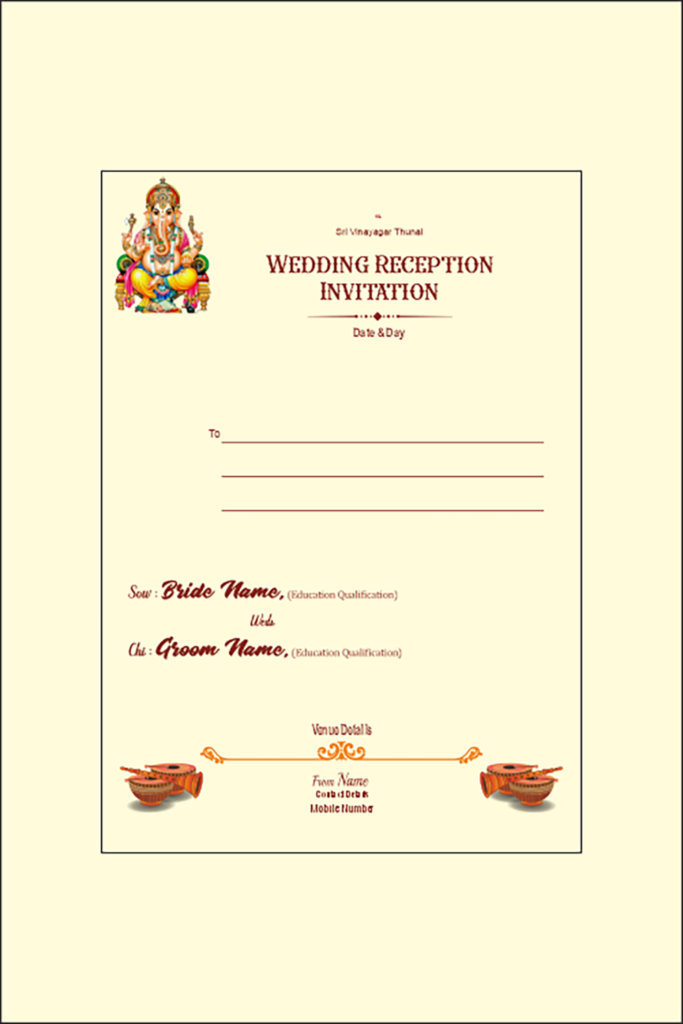 WEDDING CARD WITH COVER - TEMPLATE - MasterBundles