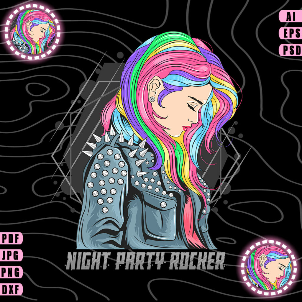 Night Party Rocker Design - MasterBundles