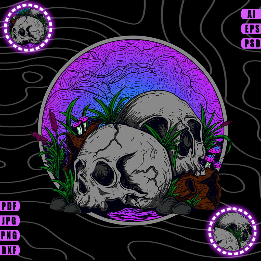 Scary Skulls Design - MasterBundles