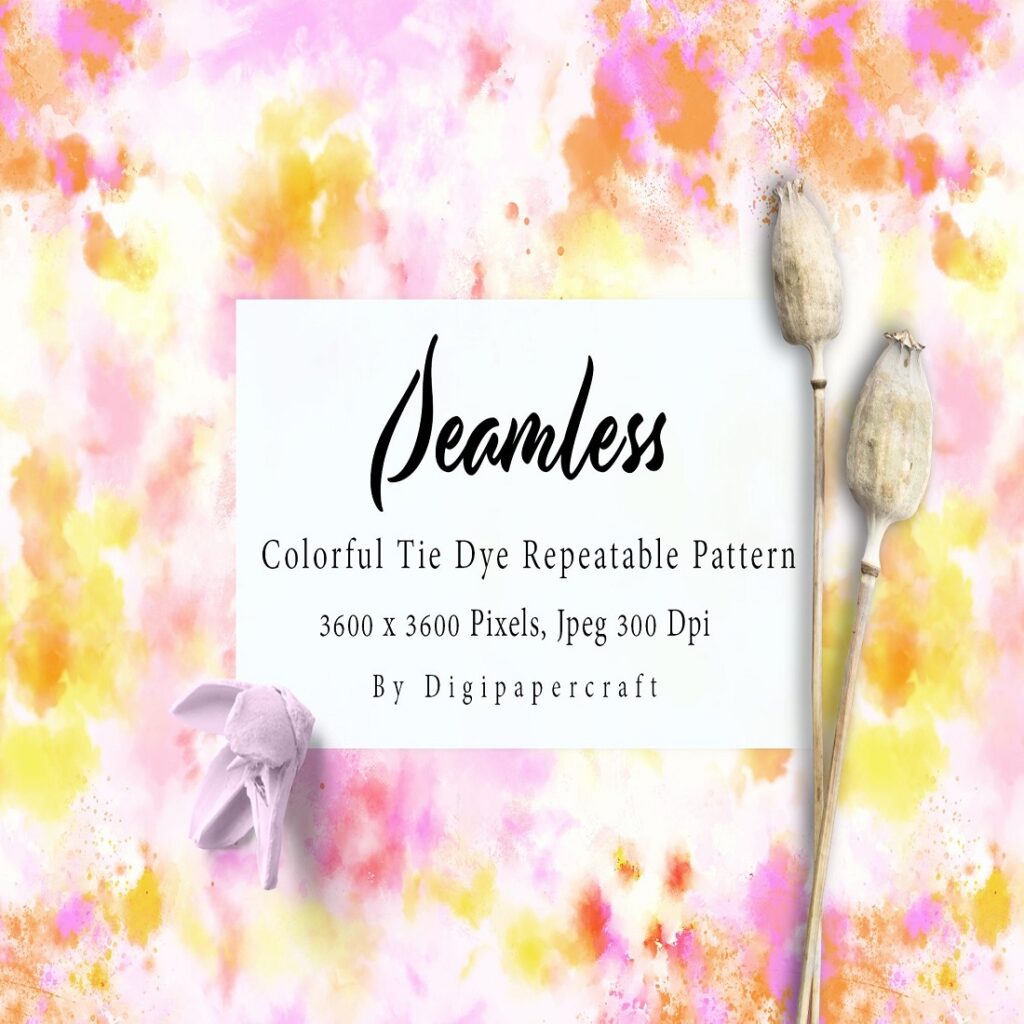 Colorful Tie Dye Paper, Seamless Tie Dye Repeatable Pattern - MasterBundles
