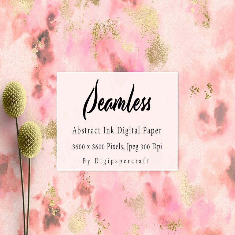 Seamless Ink Digital Paper, Abstract Ink Background, Pattern ...