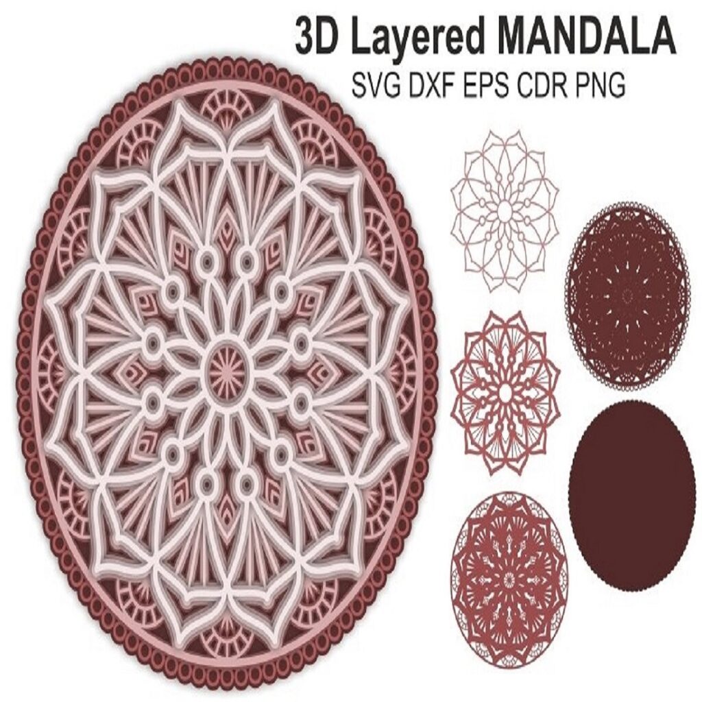 3D Layered Mandala SVG files for Laser Cut - MasterBundles