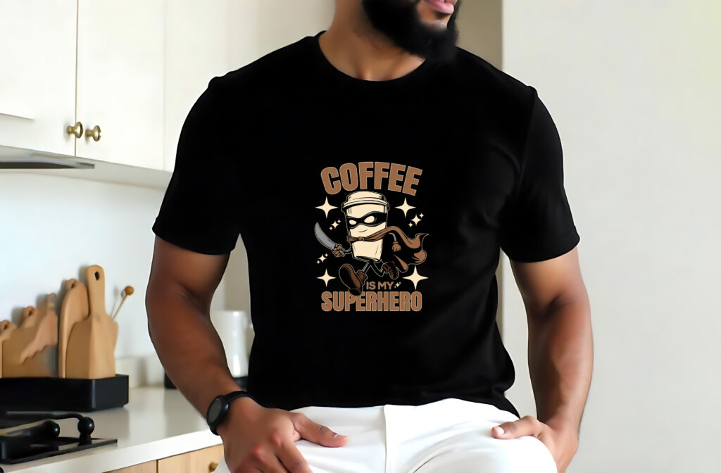 Coffee is My Superhero Fun Graphic Design for Coffee Lovers - MasterBundles