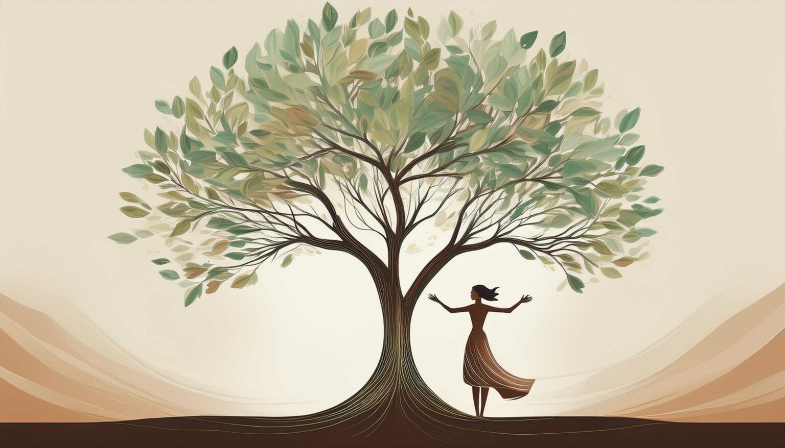 Connection with Nature – Harmony Between Humanity and Trees - MasterBundles