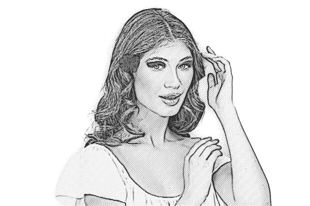 Cross Hatching Photoshop Action - MasterBundles