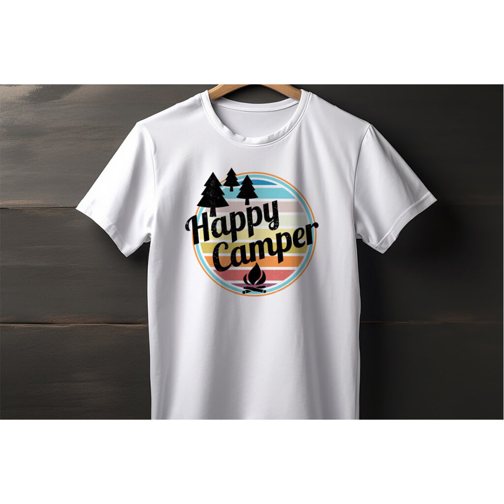 Happy Camper Retro Camping Design - MasterBundles