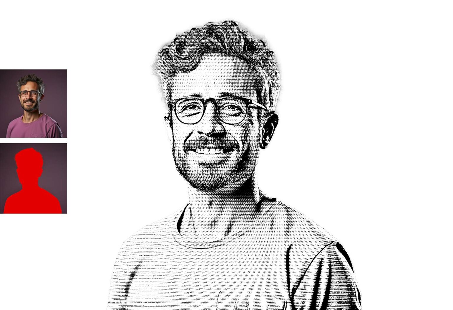 Hatching Sketching Photoshop Action - MasterBundles