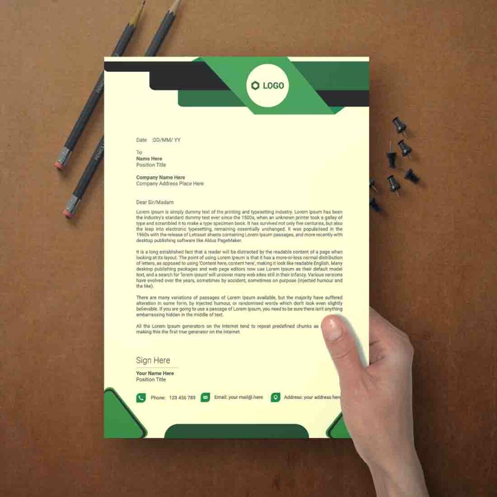 creative and modern Letterhead Design template - MasterBundles