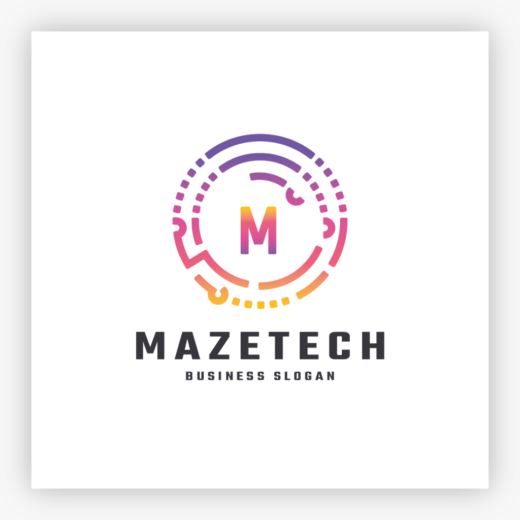 Maze Tech Letter M Logo - MasterBundles