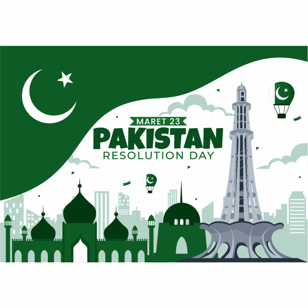 12 Pakistan Resolution Day Illustration - MasterBundles