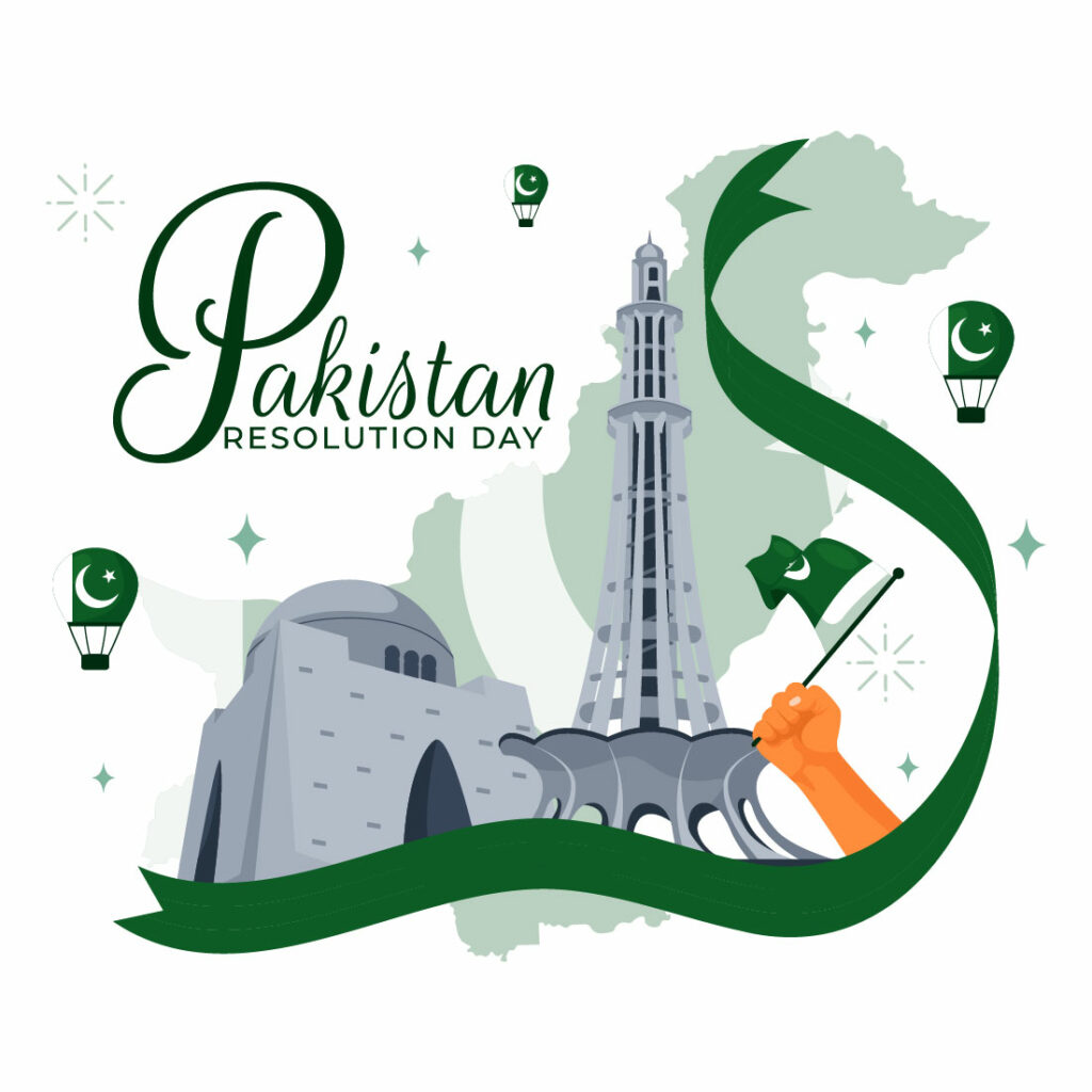 12 Pakistan Resolution Day Illustration - MasterBundles
