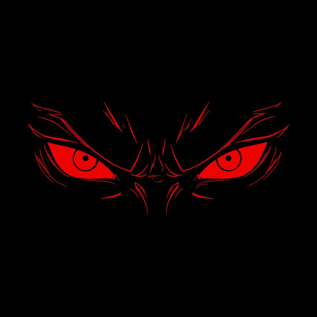 Fierce Red Eyes Vector Illustration - MasterBundles