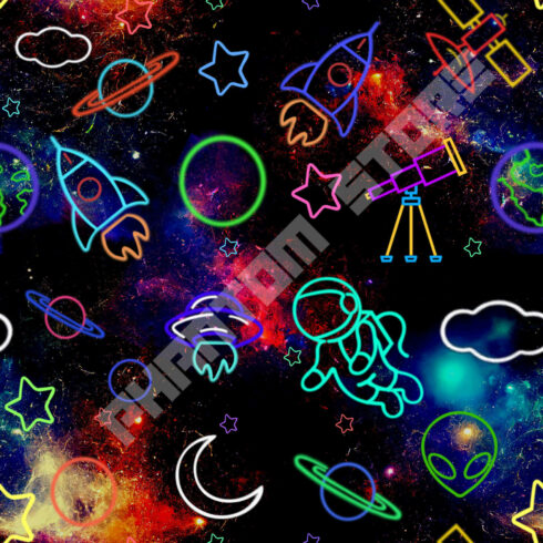 Seamless Space-Themed Patterns