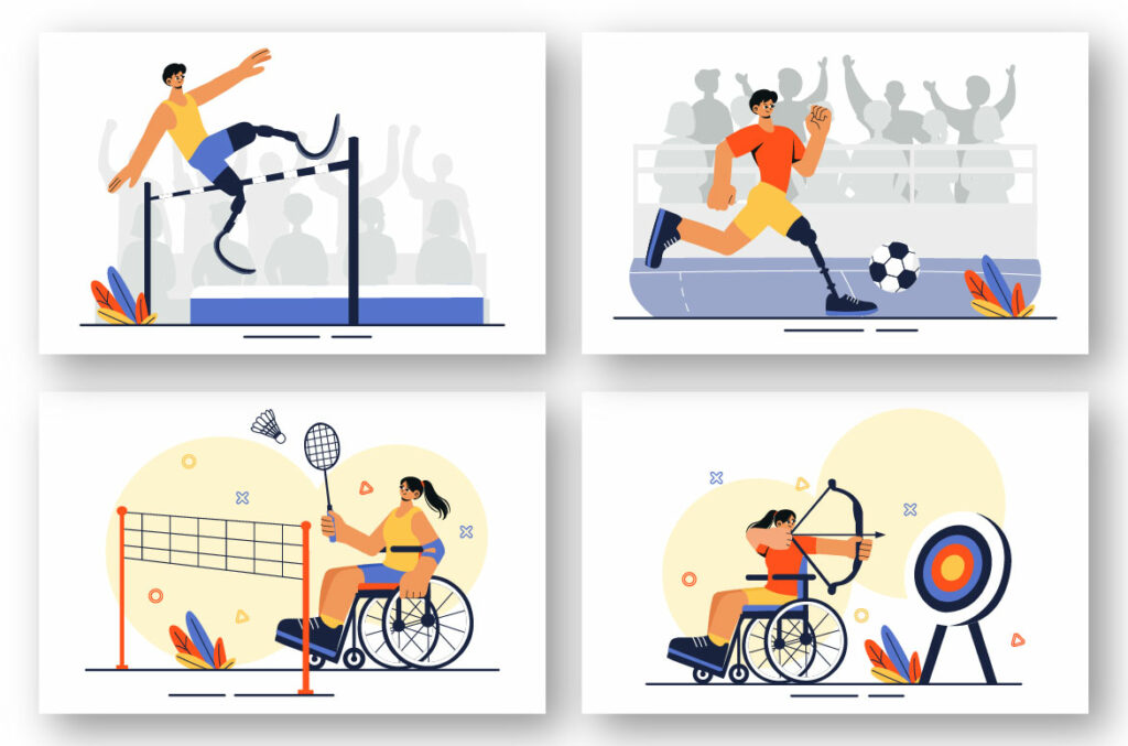 9 Sports for Disabled People Illustration - MasterBundles