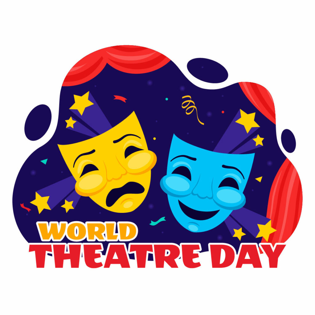 12 World Theatre Day Illustration - MasterBundles
