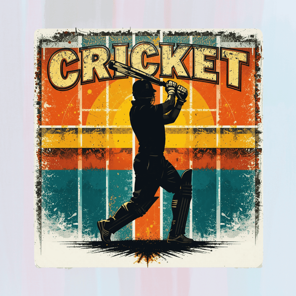 Vintage retro cricket T-Shirt Design - MasterBundles