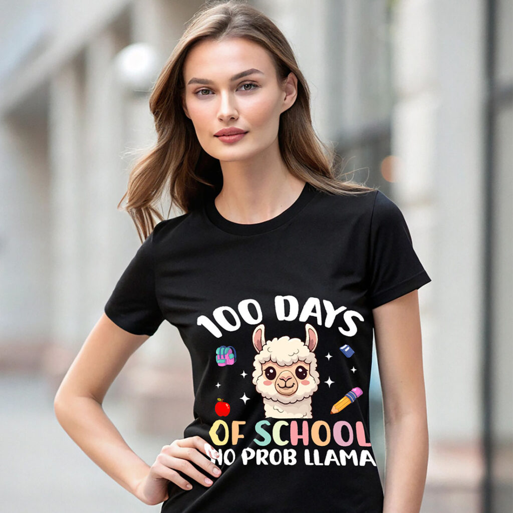 100 days of school no prob llama for lama lovers - MasterBundles
