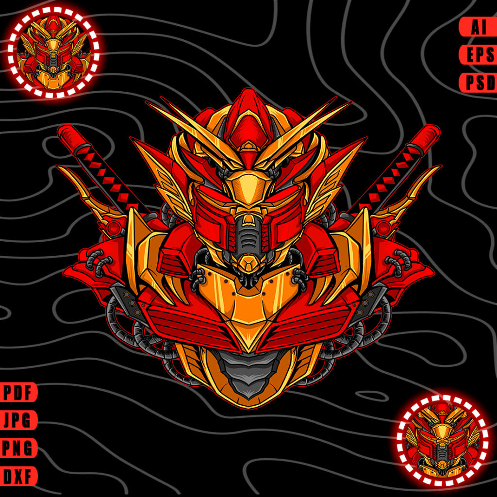 Ninja Robot Design - MasterBundles