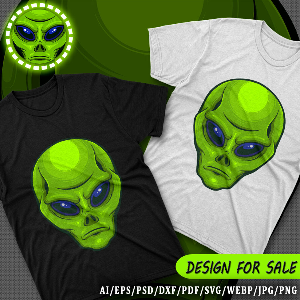 Alien Head Design - MasterBundles