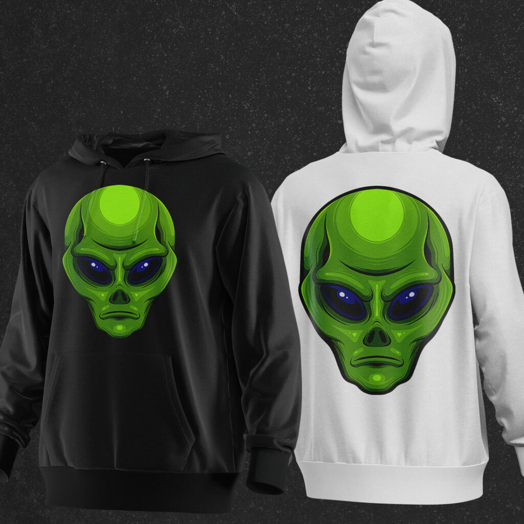 Alien Head Design - MasterBundles